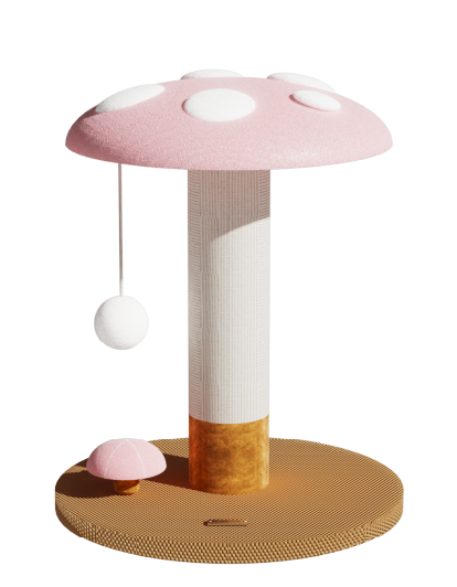 Designer Cat Post - Pink-Shroom – One for Pets